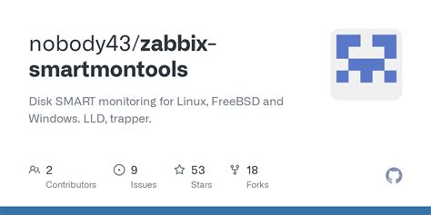 github nobody43 zabbix smartmontools disk smart monitoring for linux
