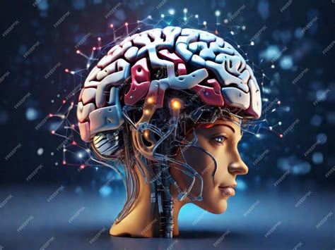 Premium Photo Artificial Intelligence Brain A Human Brain With Ai Brain Ai Human Brain Images