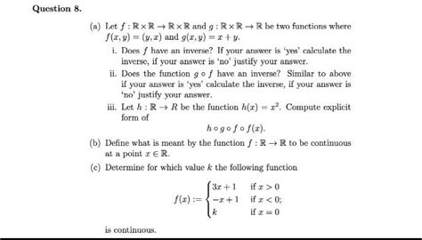 solved question 8 a let f rxr rxr and g rxr r be two