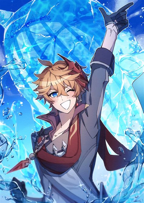 Tartaglia Genshin Impact Drawn By Rakuyou Ame Danbooru