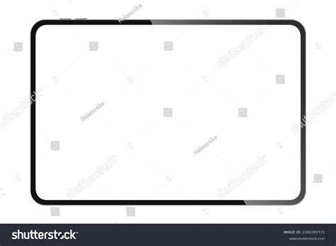 black tablet computer mockup blank screen stock vector royalty free