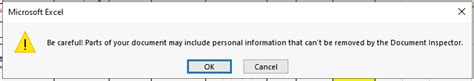 Cách Sửa Lỗi Be Careful Parts Of Your Document May Include Personal Information That Cant Be