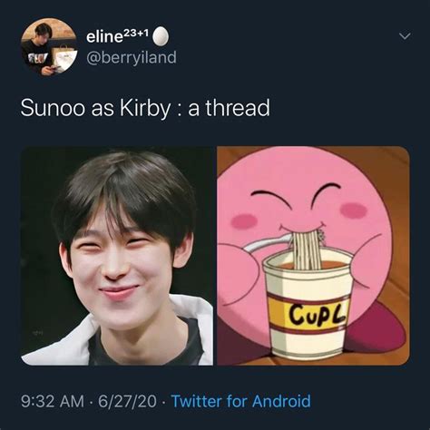 Sunoo As Kirby A Thread