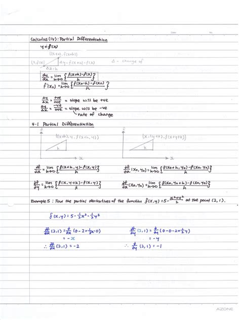 Calculus Iv Partial Differentiation Pdf Calculus