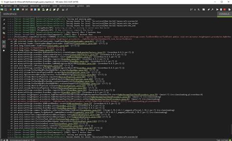 2nd snapshot 1 19 2 procedure doesn t happen errors in console mcreator