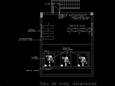 Elevator Machine Room In Autocad Download Cad Free 48 07 Kb Bibliocad