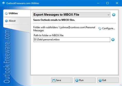 Export Messages To MBOX File This Free Utility Exports Email Messages From Outlook To MBOX