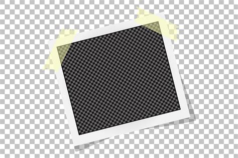 투명 한 배경에 고립 된 그림자와 함께 끈 적 테이프에 사각 프레임 템플릿 벡터 일러스트 레이 션 0명에 대한 스톡 벡터 아트