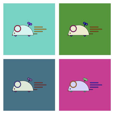 플랫 아이콘 디자인 컬렉션 아이 트럭 벡터 Eps Ai Uidownload