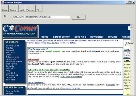 Using Web Browser Options In C And Vbnet