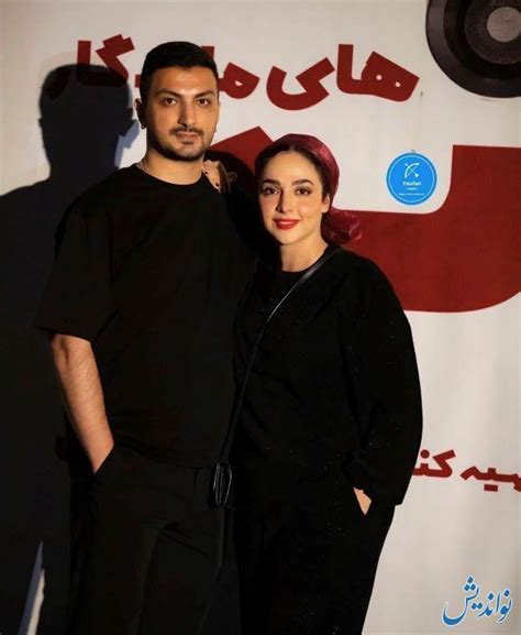 تیپ مشکی و جذاب المیرا دهقانی و همسرش، مهدی فکری عکس