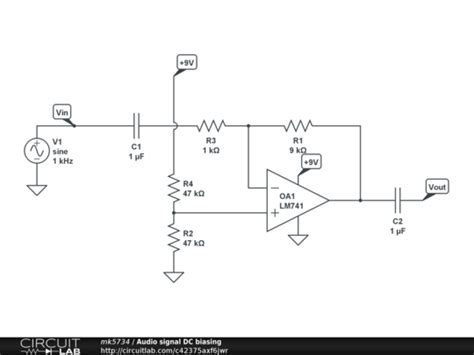 Audio Signal DC Biasing CircuitLab