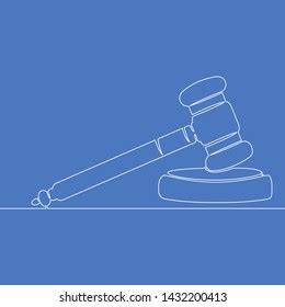 Continuous One Single Line Drawing Judge Stock Vector (Royalty Free) 1432200413 | Shutterstock