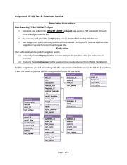 SQL Part 2 Advanced Queries Assignment 3 Get Data From Course Hero