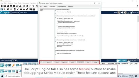 Packet Tracer Scripting Interface Script Engine Tab Youtube