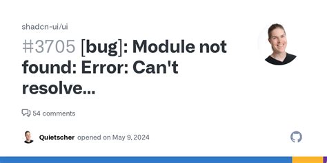 Bug Module Not Found Error Cant Resolve Componentsui