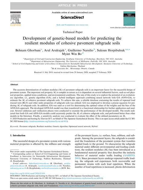 Pdf Development Of Genetic Based Models For Predicting The Resilient Modulus Of Cohesive