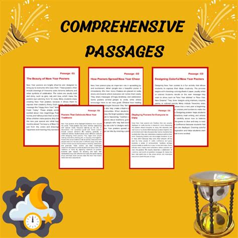 New Year Posters Reading Passages Assessments Activities And Answers