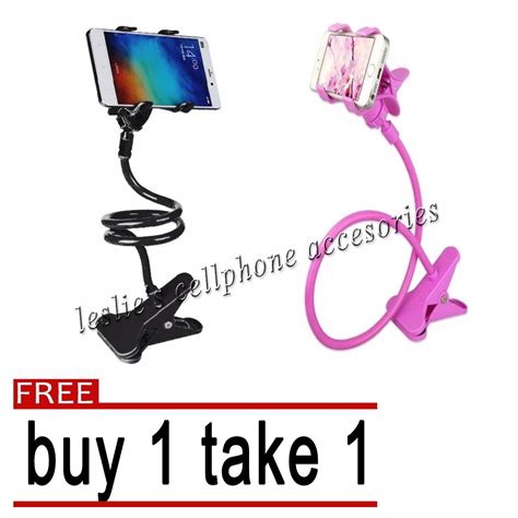 Lazy Pod Buy 1 Take 1 Black Pink For 360 Degree Flexible Long Arms Mobile Phone Holder Lazy