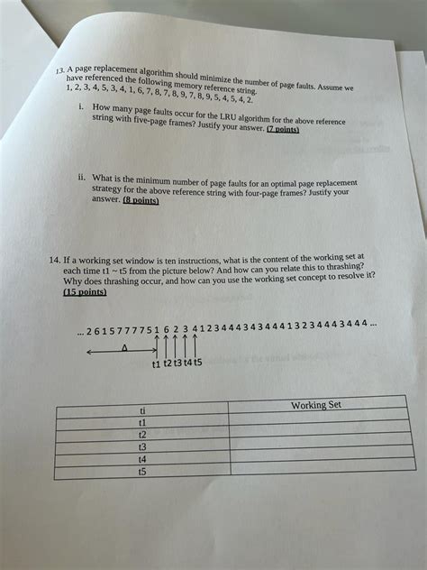 Solved A Page Replacement Algorithm Should Minimize The Chegg