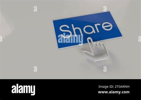Stylized 3d Render Depicting A Cursor Clicking A Social Media Share
