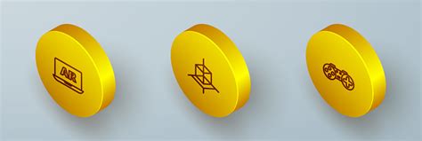 아이소메트릭 라인 증강 현실 Ar 3d 모델링 및 게임패드 아이콘을 설정합니다 벡터 3차원 형태에 대한 스톡 벡터 아트 및 기타 이미지 3차원 형태 Brand Name