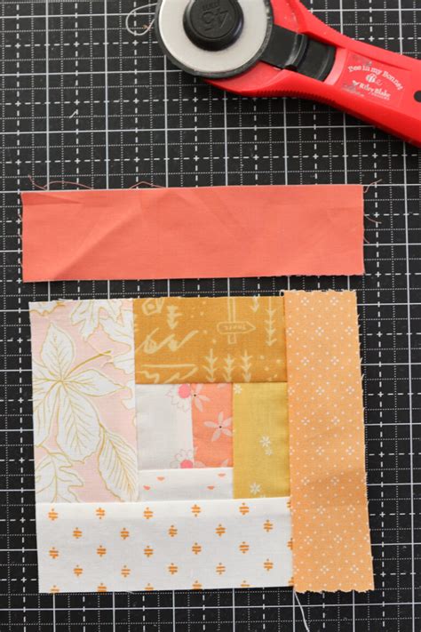 Improv Log Cabin Block Tutorial Diary Of A Quilter A Quilt Blog