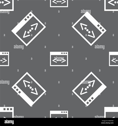 Code Sign Icon Programmer Symbol Seamless Pattern On A Gray