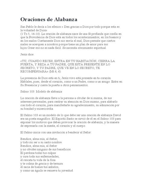 Orac Alab Pdf Oración Dios