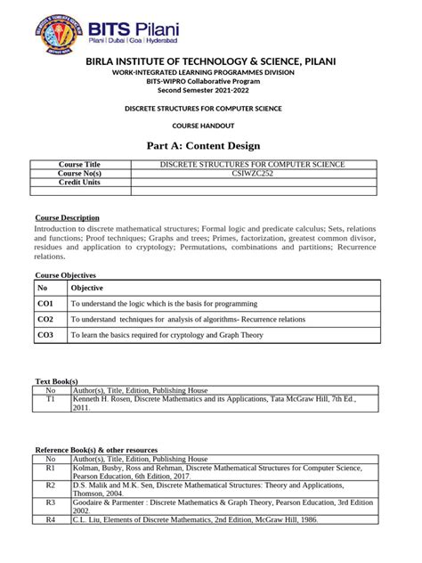 3wims 2021 Discrete Structures For Computer Science Handout 16 Sessions Pdf Function