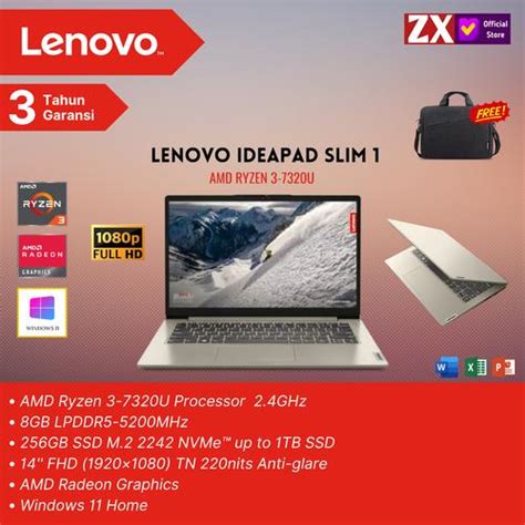 Promo Lenovo Ideapad Slim Amd Ryzen U Gb Ram Gb Ssd Win Gb Gb Ssd