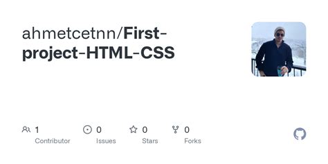 Github Ahmetcetnnfirst Project Html Css