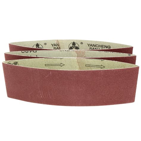3 Inch X 18 Inch 180 Grit Lapped Pipe Tube Joint Aluminum Oxide Sanding Belt 3pcs