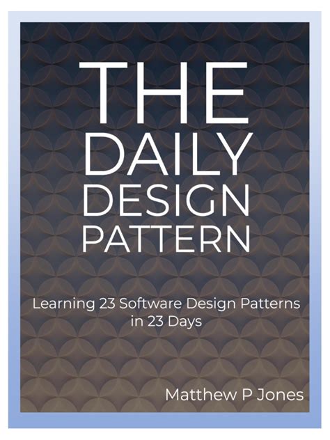 daily design pattern pdf method computer programming class
