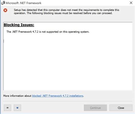 How To Fix The Error The Net Framework Is Not Supported On