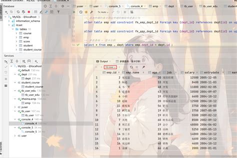 【mysql】学习多表查询和笛卡尔积
