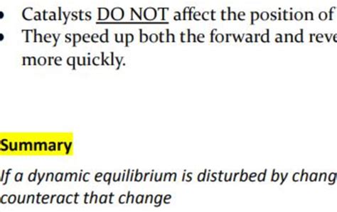 Chemical Equilibrium Igcse Chemistry [edexcel 9 1} Teaching Resources