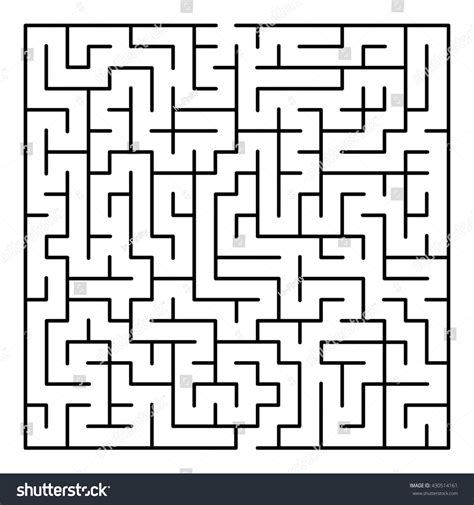 Abstract Maze Labyrinth Pattern On White Stock Illustration 430514161