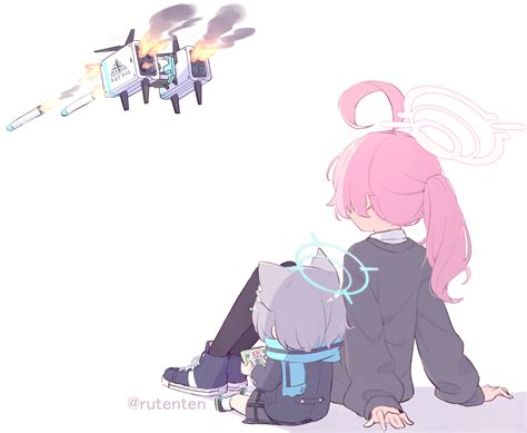 Shiroko Hoshino And Hoshino Blue Archive Drawn By Ruten Onakasukusuku Danbooru