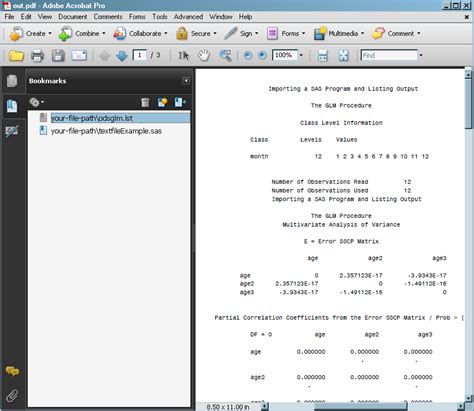 Importing Listing Output And A Sas Program Sas R 9 3 Output Delivery System Users Guide