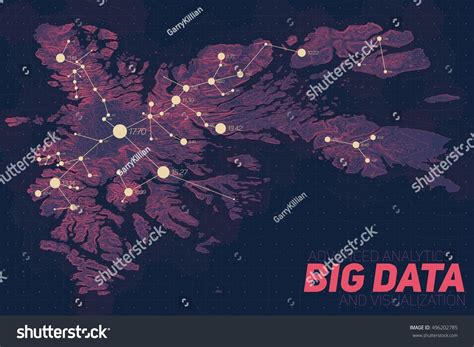 Terrain Big Data Visualization Futuristic Map Stock Vector Royalty Free 496202785 Shutterstock