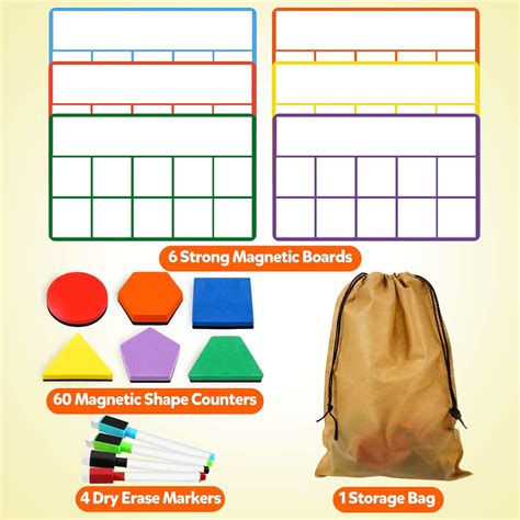 Buy Raeqks Large Magnetic Ten Frame Set Math Manipulative Preschool