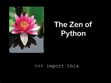 Ppt The Zen Of Python Powerpoint Presentation Free Download Id 1708293
