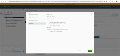 set up and deploy a vmware esxi host cluster and datastore cluster