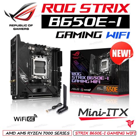 ♣asus Rog Strix B650e I Gaming Wifi 6e Socket Am5 Motherboard Mini Itx Amd B650 Mainboard Ryzen