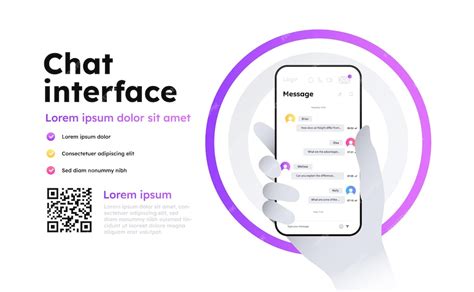 Premium Vector Chat Interface Concept Hand Holds Smartphone With Dialog Box Ui And Ux Design