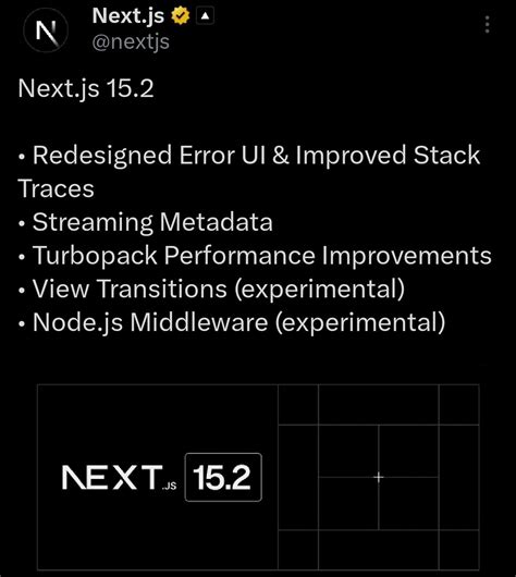 Nextjs 152 Is Out Et9ss66j Sebastien Lorber ⚛️ This Week In React