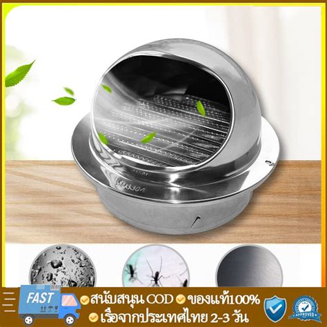 ฝาครอบช่องระบายอากาศ 4นิ้ว 6นิ้ว 8นิ้ว สแตนเลส เครื่องดูดควัน พร้อมตะแกรงกันแมลง หน้ากากช่อง