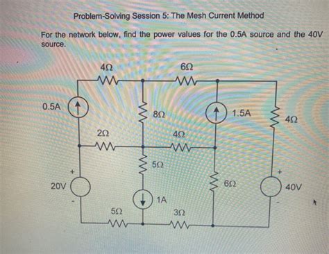 solved problem solving session 5 the mesh current method