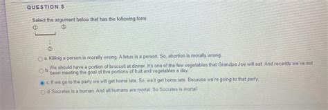 QUESTION What Is The Correct Argument Diagram For Chegg Com